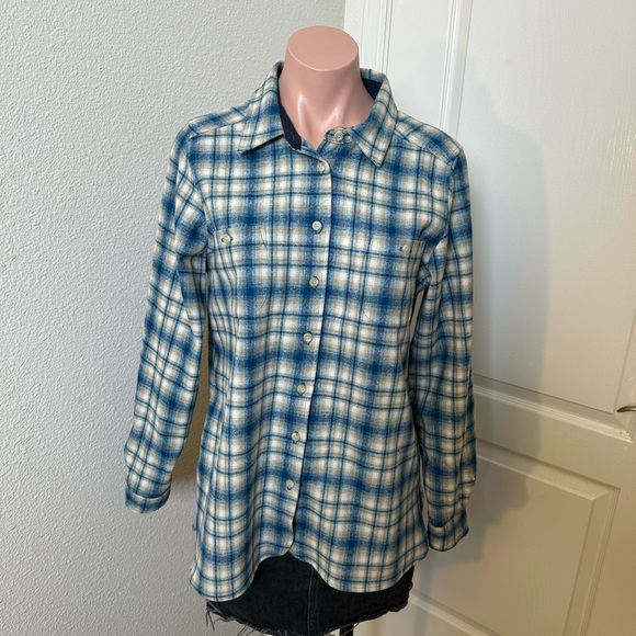 Pendleton | Tops | Pendleton Wool Plaid Button Down Flannel Shirt Sz M | Poshmark